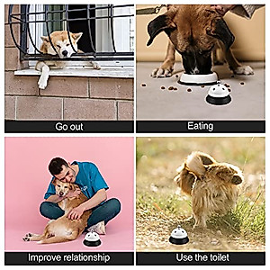 Comsmart Dog Potty Training Bells, 2PCS Metal Pet Door Bells with Non-Skid Rubber Base for Dog Cat Puppy Kitten Potty Training Game Call Bell, Service Bell for Offices Hotel School Bar Shop Restaurant