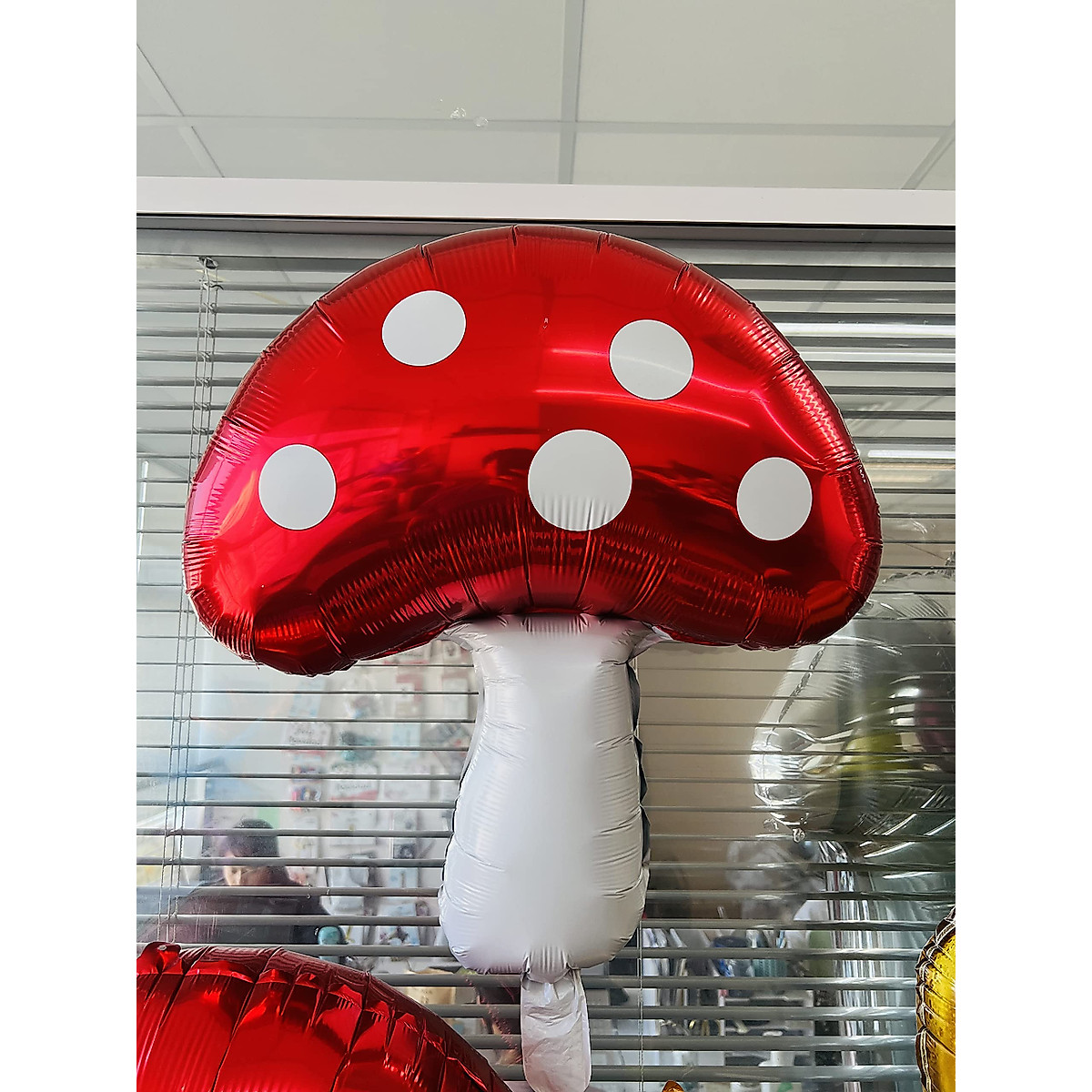 3PCS 31'' Mushroom foil balloons. Mushroom decor- Alice in Wonderland theme party decoration, Mushroom birthday party supplier. baby shower, wedding, forest plant party decorations.