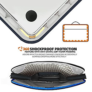 dujp 15.6 inch Slim Laptop Sleeve Bag Protection Shockproof Notebook Computer Carrying Case with Shoulder Strap Compatible with ASUS/DELL/Lenovo/ACER Notebook Blue