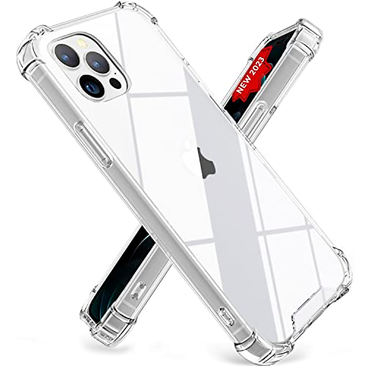 Orase Ultra Clear Cases Designed for iPhone 12 Case & iPhone 12 Pro Case [Non-Yellowing] Protective Slim Phone Case with Shockproof Air Bags, 2020 (Crystal Clear)