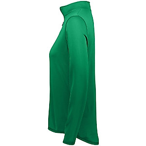 Augusta Sportswear Ladies Attain Wicking 1/4 Zip Pullover - Women's Running Long Sleeve Jacket with Sun Protection, Kelly, Large