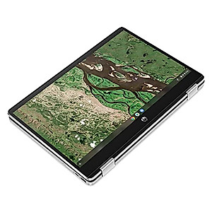 HP Chromebook x360 14b-cb0097nr 14" Touchscreen HD Display, Intel Pentium Silver N6000 8GB RAM 128GB eMMC, Natural Silver, Chrome OS (Renewed)