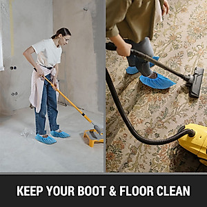 Shoe Covers Disposable Non Slip, Aokmok 100 Pack (50 Pairs) Non Woven Fabric Boot Covers for Indoors, Textured Grip, Durable & Slip Resistant Booties Shoe Covers, One Size Fits Most