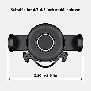 QERRPY Car Phone Holder Mount, Clip On Auto Dashboard & Air Vent & Sun Visor, 360 Degree Rotation One Hand Operation, Fits Most Vehicle and Phones