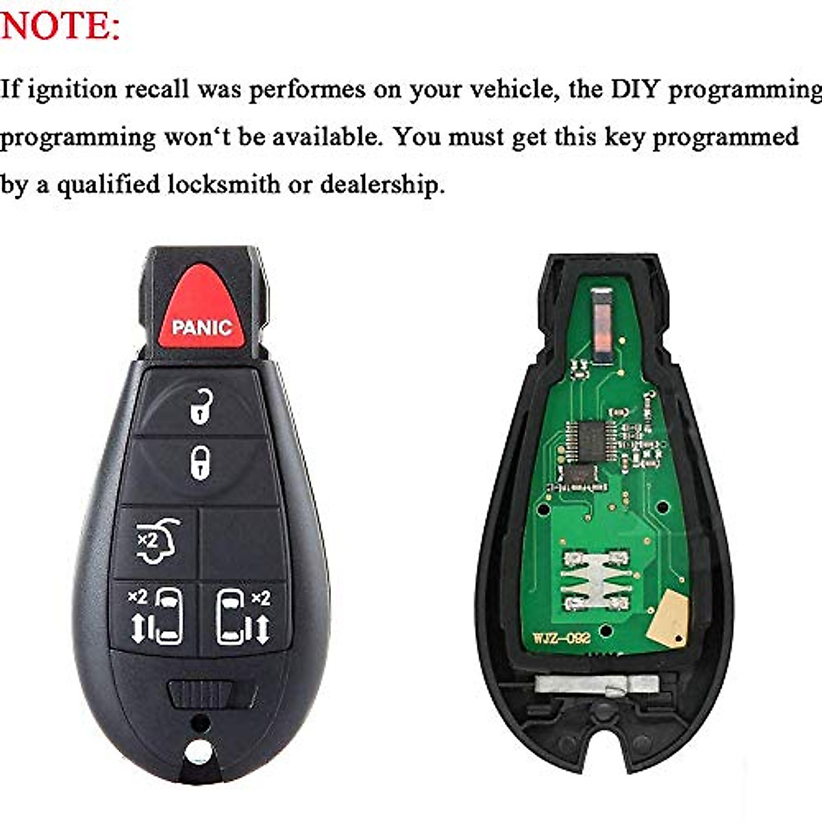 6 Button Keyless Entry Remote Car Key Fob Replacement M3N5WY783X IYZ-C01C Compatible for 2008-2014 Dodge Grand Caravan, 2008-2015 Chrysler Town & Country