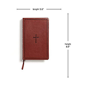 CSB Large Print Personal Size Reference Bible, Brown LeatherTouch, Indexed, Red Letter, Presentation Page, Cross-References, Full-Color Maps, Easy-to-Read Bible Serif Type