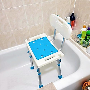 Health Line Massage Products Shower Stool for Narrow Bathtub, Small Bath Chair for Inside Shower, Heavy Duty Padded Shower Tub Seat for Bariatric, Seniors, Disabled, Handicap (Reinforced 500LB)