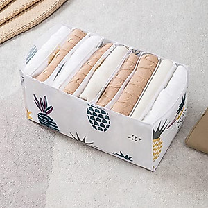 HEYBEC wardrobe storage organizers, Foldable Storage Box, Fabric Wardrobe Storage Organizer, Large Dresser Drawer Organizer, Wardrobe Clothes Organizer for Shirts, Ties, Socks, Bras, Underwear