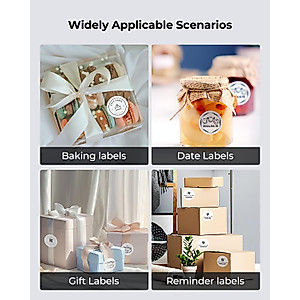 MUNBYN 2Inch Circle Thermal Sticker Labels, Self-Adhesive Round Direct Thermal Labels, Multi-Purpose Roll Thermal Stickers for Business-750 Labels/1 Roll