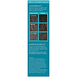 Just For Men Moustache & Beard M45 - Dark Brown Black Dye, Eliminates Grey For a Thicker & Fuller Look With An Applicator Brush Included – M45