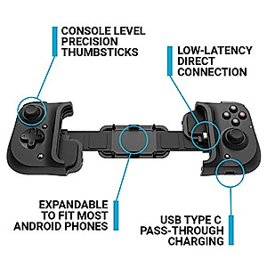 Gamevice for Android - Mobile Gaming Controller / Gamepad for Android USB-C: Now fits Samsung S21/S22/S23 ULTRA - Includes 1 month Xbox Game Pass Ultimate, Play Xbox Cloud Gaming, Amazon Luna, Google Stadia – Passthrough Charging