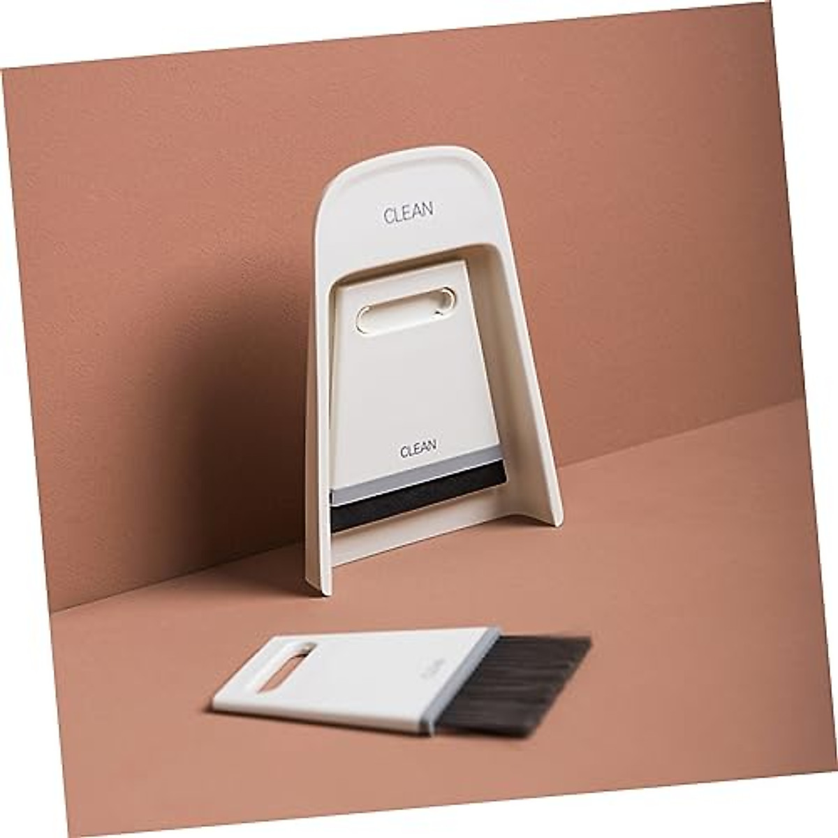 Gogogmee 1 Set Cage Cleaner Countertop Broom Dustpan Small Dustpan Brush Desktop Cleaning Broom Soft Bristle Broom Tiny Cleaning Broom Table Sweep Broom Mini Broom and Dustpan White