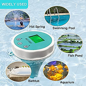 Mumusuki Digital Water Tester, Water Testing Meter 6 in 1 PH EC TDS ORP Temp Water Tester Pen Easy to Use Water Quality Tester for Swimming Pool