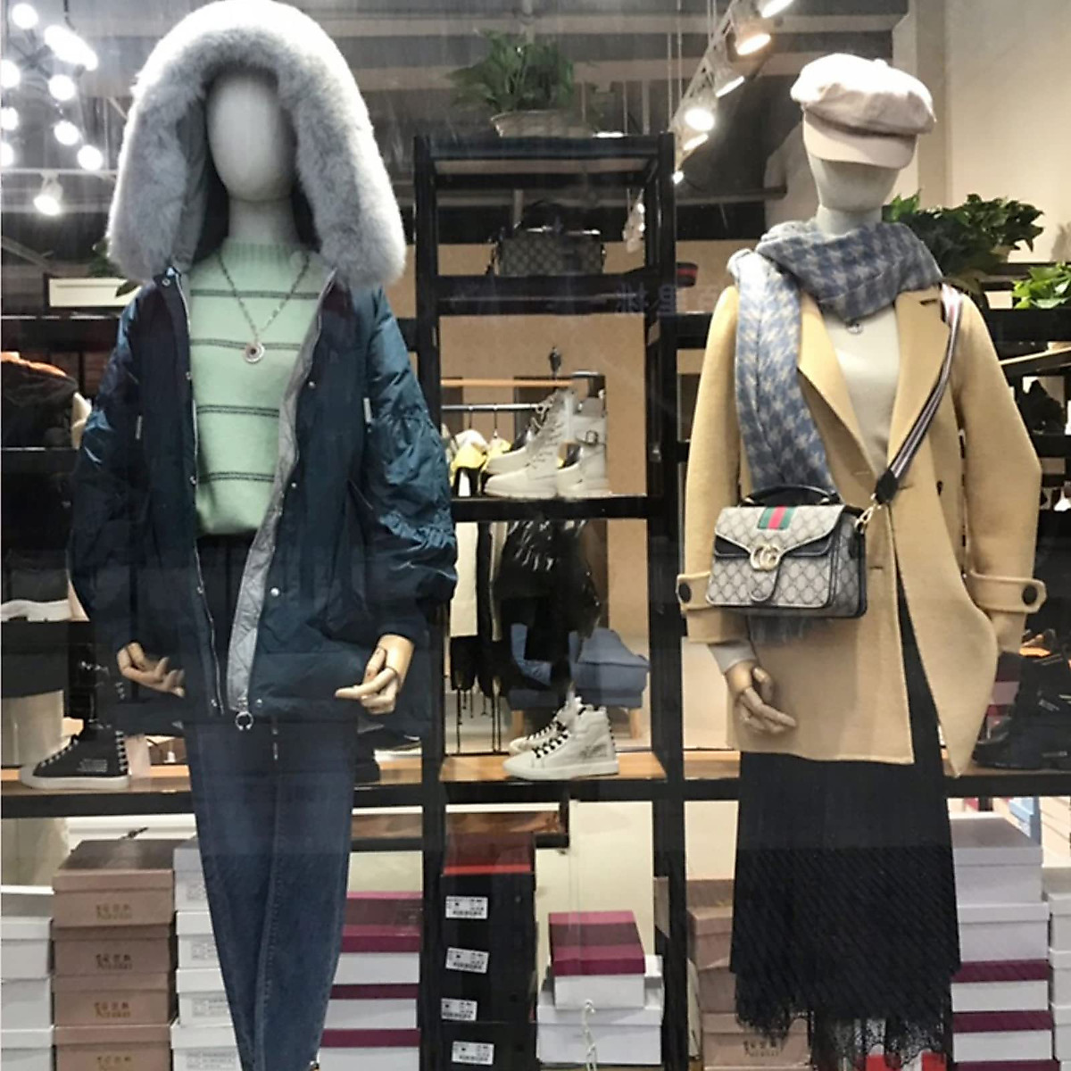 Female Dress Form Mannequin Torso Body Adjustable Height Dress Form Display Mannequin Body with Movable Universal Wheel for Clothing Dress Jewelry Display (Luxury White)