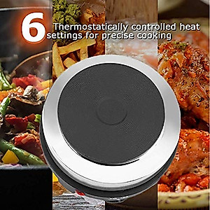 Electric Stove Burners, Mini Hot Plate, 110V Hot Plates for Cooking, Multifunctional Countertop Burner for Cooking 500W Electric Mini Stove Hot Plate Home Heater for Kitchen Camping (US Plug )