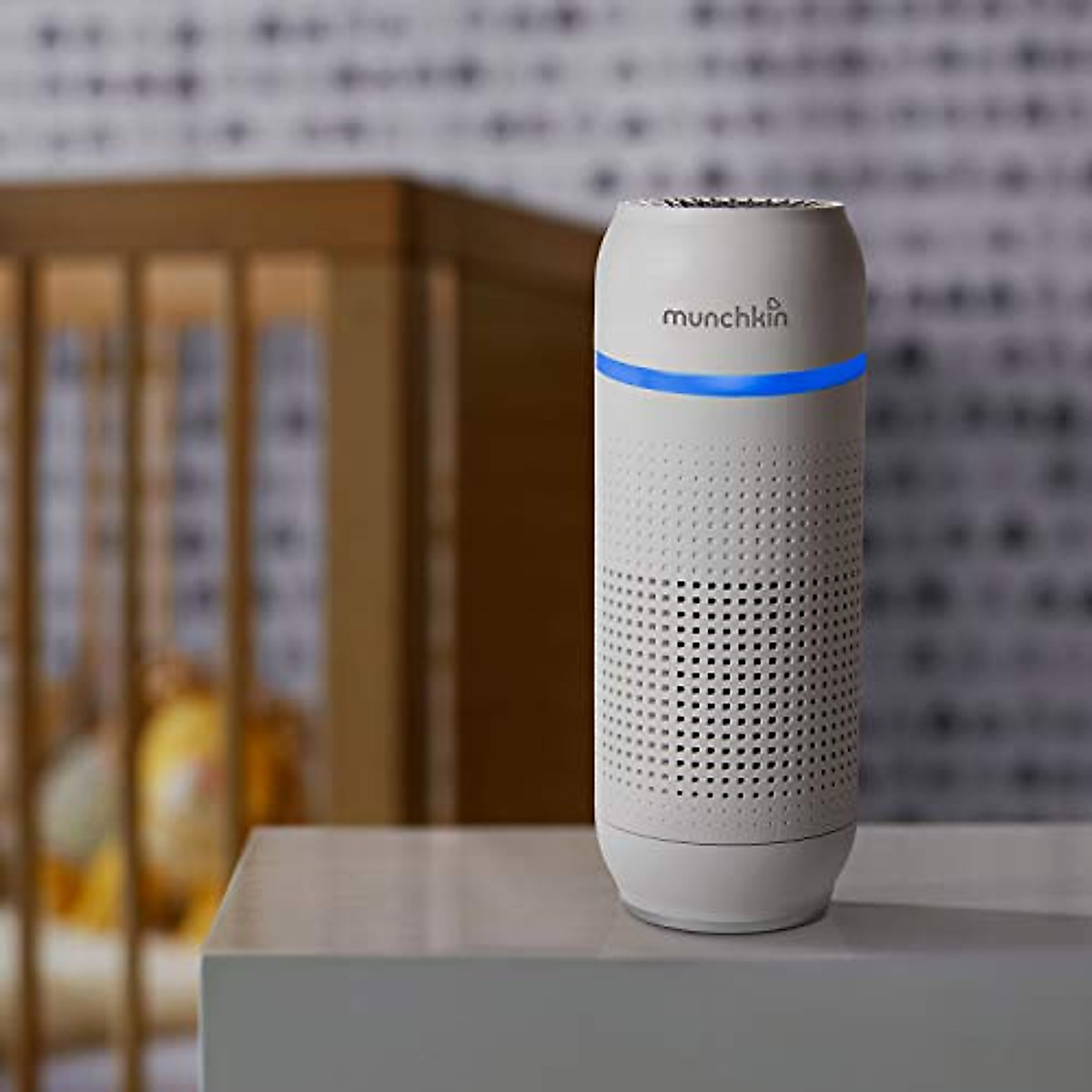 Munchkin® Portable Air Purifier, 4-Stage True HEPA Filtration System Eliminates 99.7% of Micro-Pollutants, White