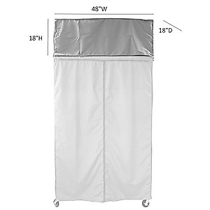Storage Shelving Top Cover, Extend Coverage for Items on Top of Your 5-Shelf Unit 48" Wx18 Dx18 H Easy View One Side See Through Panel (Top Cover Only)…
