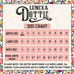 Lenexa Dottie Roller Skates - Indoor/Outdoor Roller Skates for Women - Roller Skates for Girls - Roller Skates for Kids (Ladies' 7, Yellow)