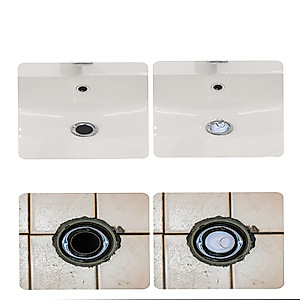 Rubber Sink Plug, Stopper Fit 1-1/8"to 1-5/8" Drain with Hanging Ring for Bathtub Kitchen and Bathroom (3pcs，White)