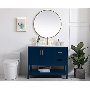 Elegant Kitchen and Bath 42 inch Single Bathroom Vanity Cabinet - Blue