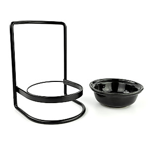 Spectrum Diversified Spoon Rest Finley White Ceramic Dish, Matte Black