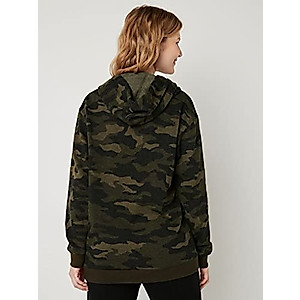 Victoria's Secret PINK Fleece Pullover Campus Hoodie, Carbide Camo, Small
