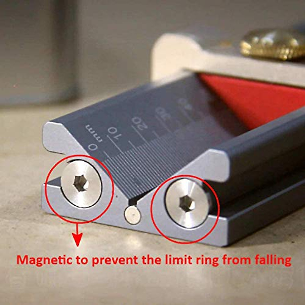 3 in 1 Multifunction Measuring Gauge Drill Depth Gauge Drill Stop Measure and Drill Point Angle Gauge Grinding Gage and Table Saw Height Gauge Woodworking Tool