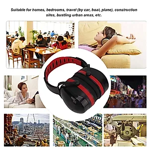 Natudeco Noise Reduction Ear Muffs Hearing Protection Earmuffs Ear Protection Defenders Headband 24dB NRR Adjustable 360° Rotating Shell for Hearing Protection