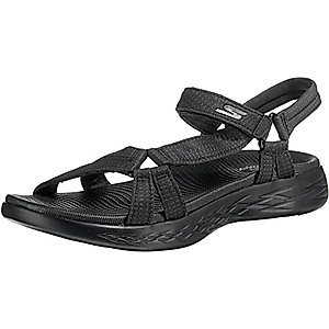 Skechers womens On-the-go 600 - Brilliancy Sport Sandal, Black, 9 US