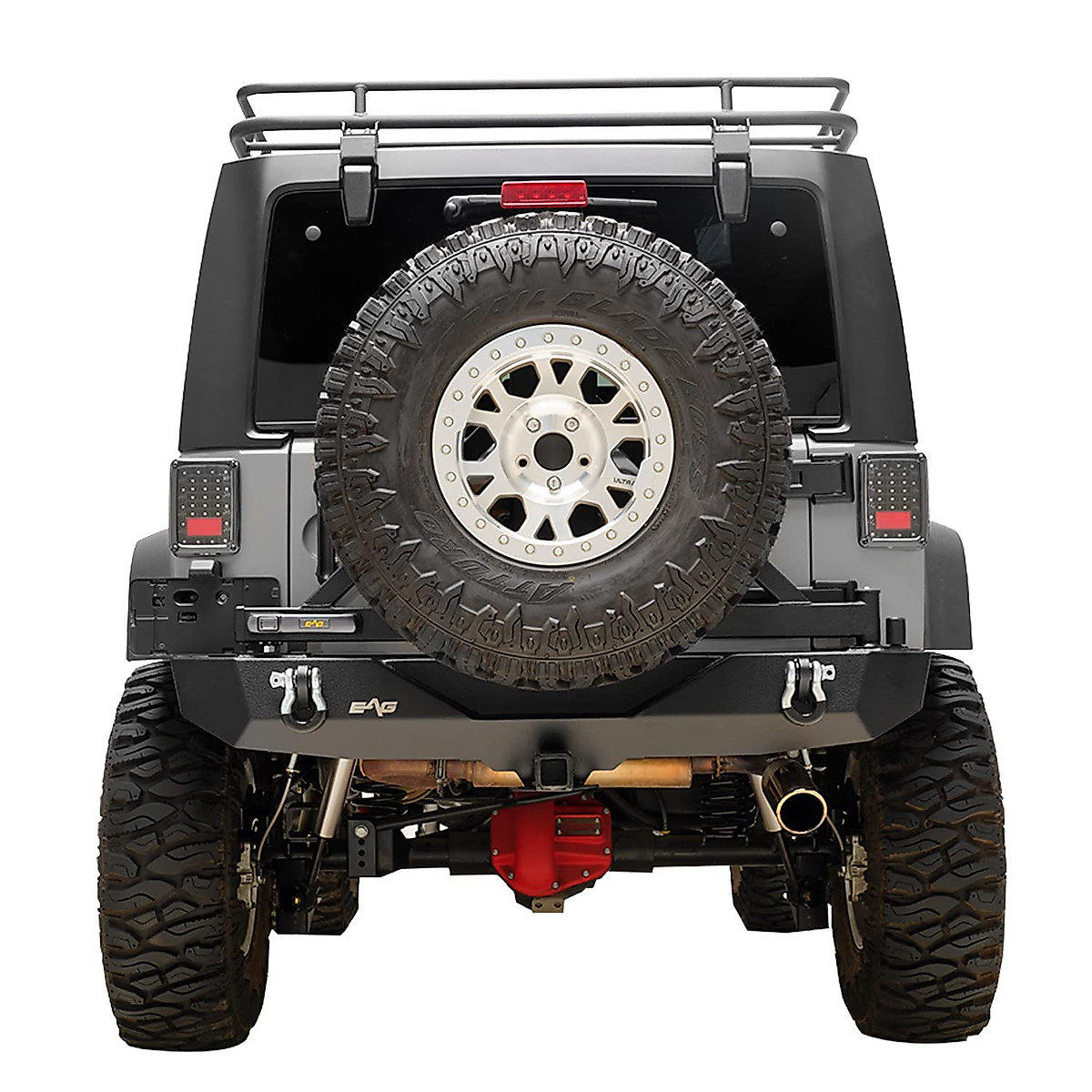 Tidal Fit for 07-18 Wrangler JK Rear Bumper W/Secure Lock Tire Carrier