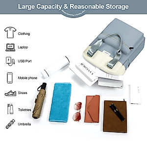 CYUREAY Laptop Fashion Backpack Nurse Spacious Book Bag For College Students Travel Backpack With USB Charger Port Doctor Work Fit Gift For Men&Women