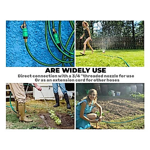 1/2 Inch Garden Hose 15FT, Boat Hose, Flexible & Durable, with 3/4" Solid PVC Male to Female Fitting for Household, Outdoo