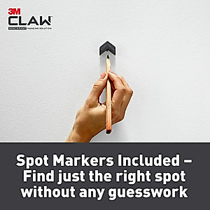 3M Claw Drywall Picture Hangers Holds 45 lb. & Command Large Utility Hooks, 7-Hooks, 12-Strips