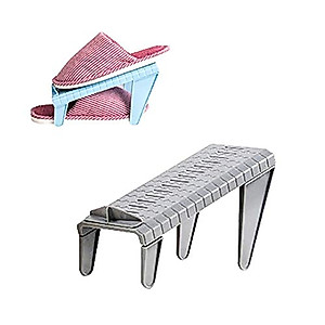LKH Shoe Organizer, Shoe Slots Space Saver, Shoe Rack Organizer, Shoe Storage, Shoe Slots - 8 Piece Set (Color : Gray)