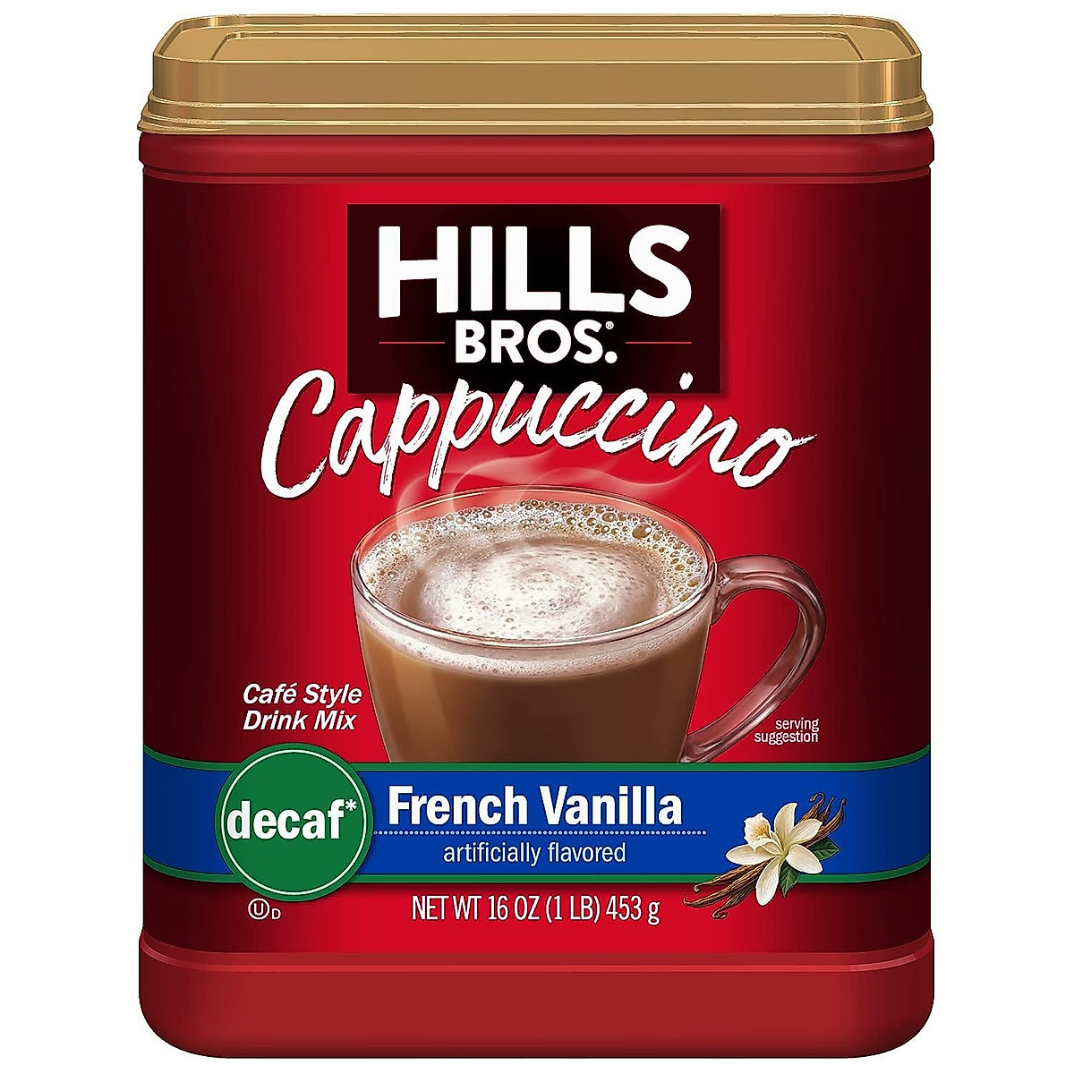 Hills Bros French Vanilla Cappuccino 16 Ounce (Pack of 6)