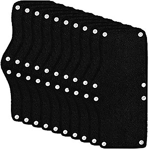 SUBANG 10 Pieces Cotton Hard Hat Sweatband Snap-on Sweatband Cloth Washable Hard Hat Liner for Safety Accessories, Black