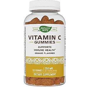 Nature’s Way Vitamin C Gummies, For Immune Health, 250 mg per Serving, Orange Flavored, 120 Gummies