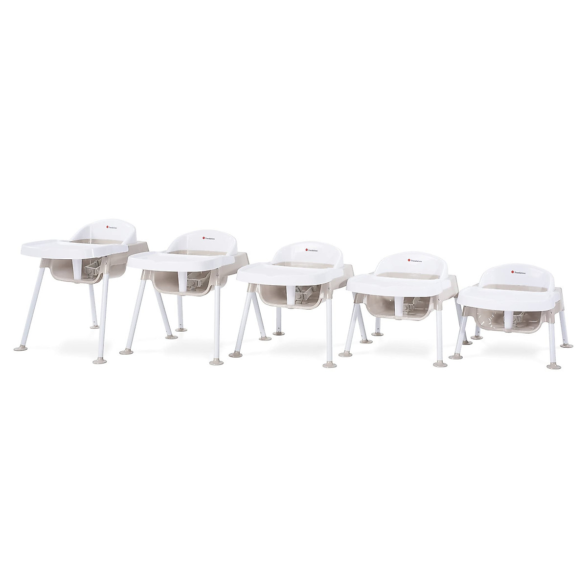 Foundations Secure Sitter Feeding Chair 9" Seat Height, White/Tan