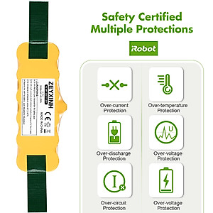 ZEYXINH 3000mAh 14.4V NI-Mh Replacement Battery Compatible with iRobot Roomba R3 500 600 700 800 Series 510 532 535 540 550 552 555 560 562 570 580 595 610 620 630 650 660 760 770 780 790 800 870 880