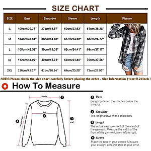 Jackets for Women 2023 Casual Long Plaid Print Shirts Long Sleeve Tops Open Front Button Down Hoodie Cardigan Lightweight Plus Size Coats Outerwear Fall Winter Clothes My Orders(B-Pink,XX-Large)