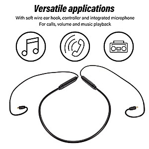 Earphone Adapter Cord, Earphone Wireless Upgrade Cable Low Latency Codec HiFi Lossless Sound for E50 for E40 for LS400 for LS200