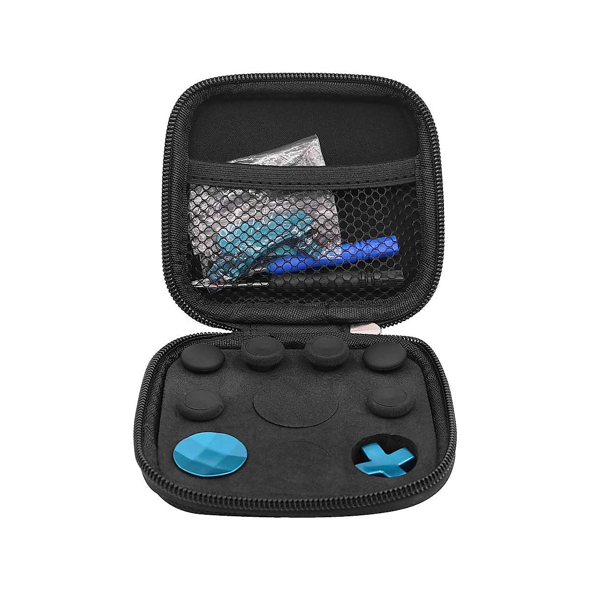 E-MODS GAMING 12 in 1 - Metal Mod 6 Swap Thumbsticks Joysticks, 4 Paddles & 2 Dpads with Open Tool for Xbox One Elite Controller -Model 1698(Blue)