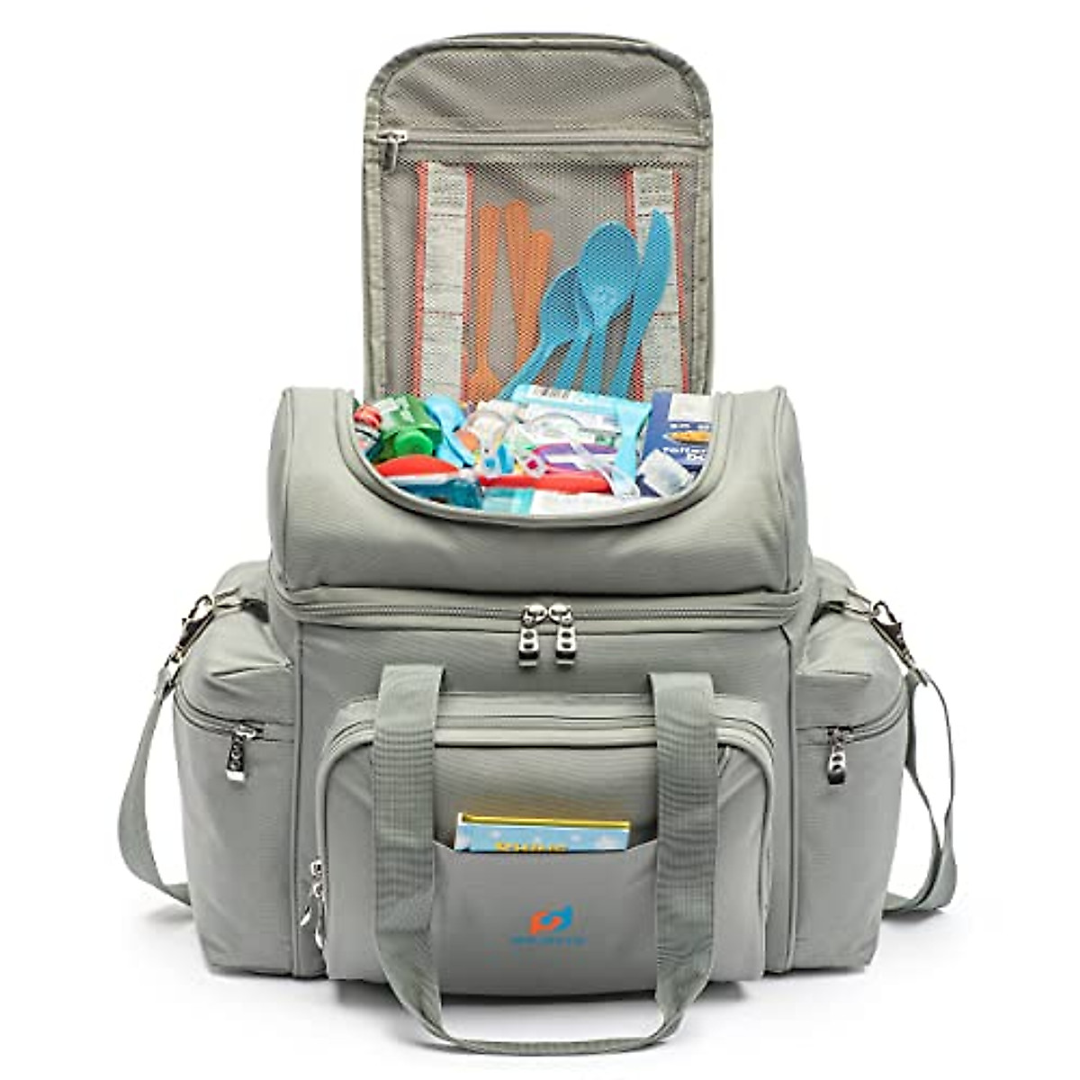 XXX-Extra Large Multiple Meals Cooler Bag (XXX-14x13x9.5 in)-Dual Insulated Compartment, Heavy Duty Fabric, Thick Insulation, Reinforced Stitches. Not for Everyday Use-Too Large.