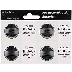 Enerpe RFA-67 RFA-67D-11 6V Replacement Battery Long-Lasting & High Capacity Compatible with PetSafe Electronic Collars Pack of 4