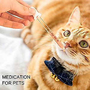 PrettyCare Eye Dropper 4 Pcs, Glass Eye Dropper for 30 ml Essential Oils Bottles Round Tip Measured Medicine Droppers Calibrated 1 ml Capacity