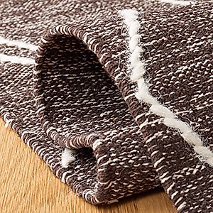 Safavieh Kilim Collection 3' x 5' Brown/Ivory KLM852T Handmade Cotton Entryway Living Room Foyer Bedroom Accent Rug