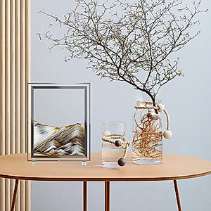 Laenshi Moving Sand Art Picture Deep Sea Dynamic 3D Sandscapes Pictures in Motion Office Desktop Art Decor Toys