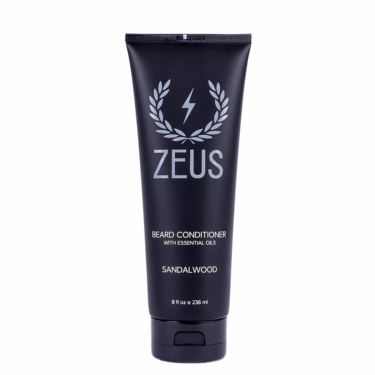ZEUS Beard Conditioner Wash, Cleansing & Moisturizing Beard Wash with Green Tea & Natural Ingredients to Soften Beard – 8 oz. (Made in USA) Sandalwood