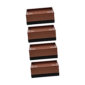 GRIRIW 4pcs Elevated Shelf Floor Sofa Square Desk Wood Furniture Replacement Feet for Cabinet Sofa Lift Mixer Lift for Cabinet Furniture Risers Non-Slip Furniture Risers Desk Risers Solid