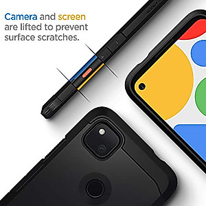 Spigen Tough Armor [Extreme Protection Tech] Designed for Google Pixel 4a Case (2020) [NOT Compatible with Pixel 4a 5G] - Black